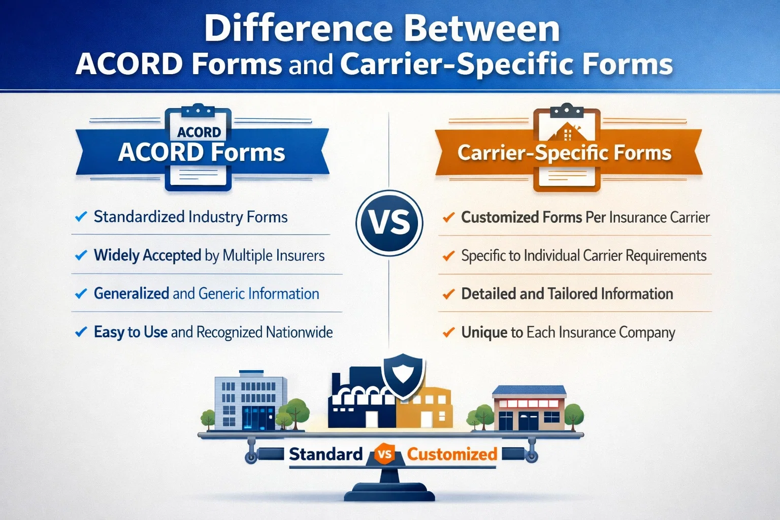 Difference Between Acord Forms and Carrier Specific Forms